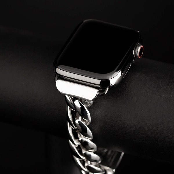 Silver Apple Watch Chain - Etsy