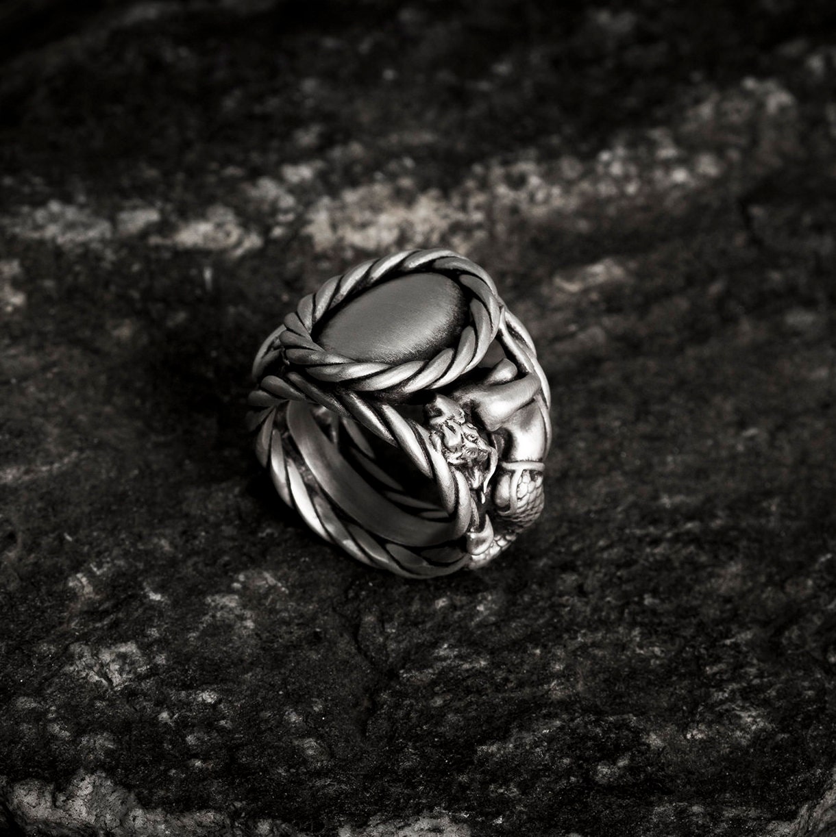 Mermaid Ring Sterling Silver 925 Men Women Jewelry - Etsy