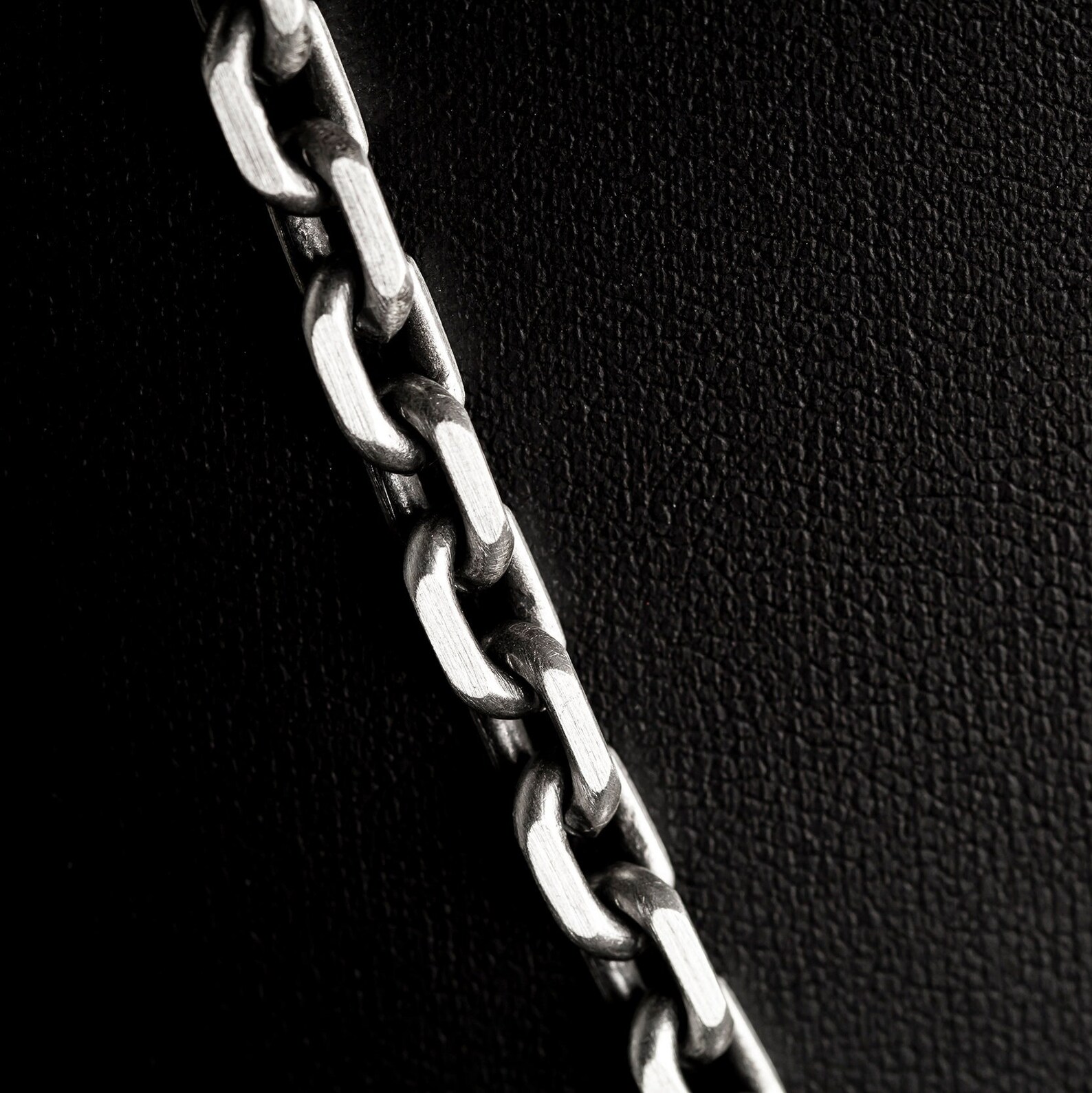 Square Chain Link Necklace 6mm Sterling Silver 925 | Etsy