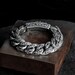 Oxidized Sterling Silver Tiger Chain Bracelet - Heavy Cuban Link - Etsy