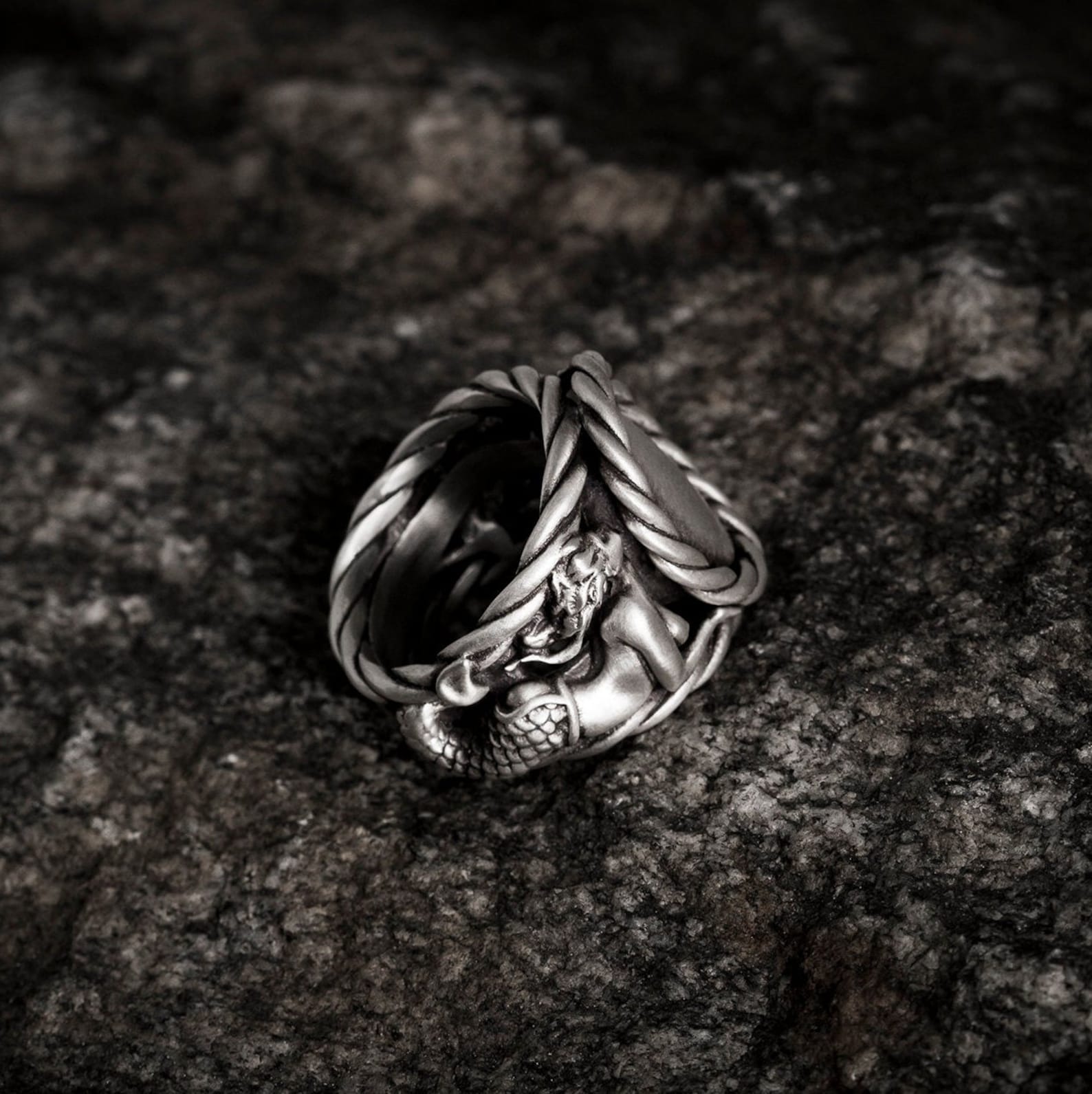 Mermaid Ring Sterling Silver 925 Men Women Jewelry - Etsy