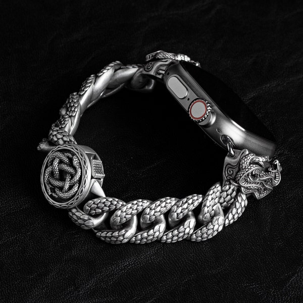 Silver Apple Watch Chain - Etsy