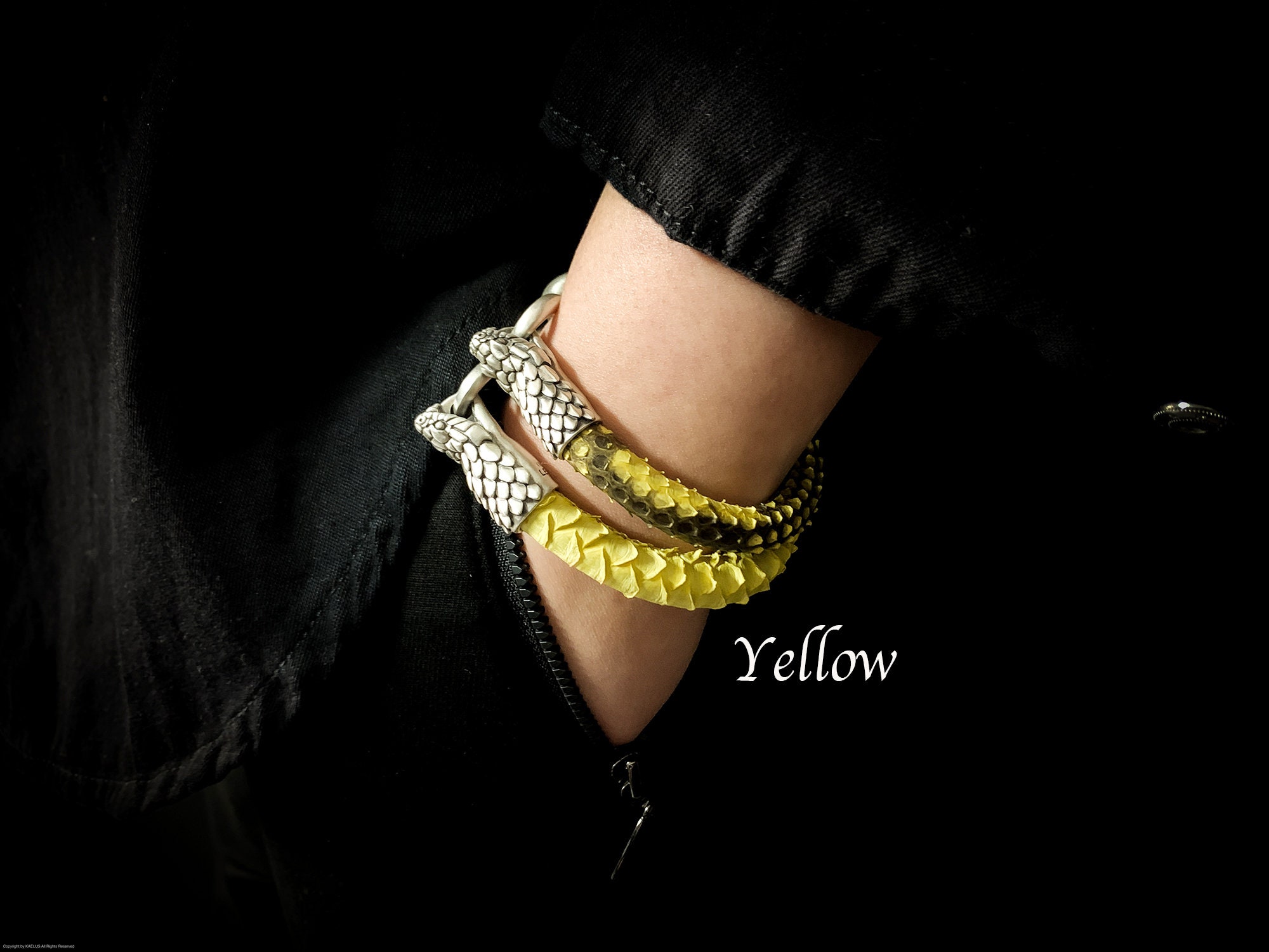 Natural Python Leather Bracelet Snake Hook Sterling Silver | Etsy