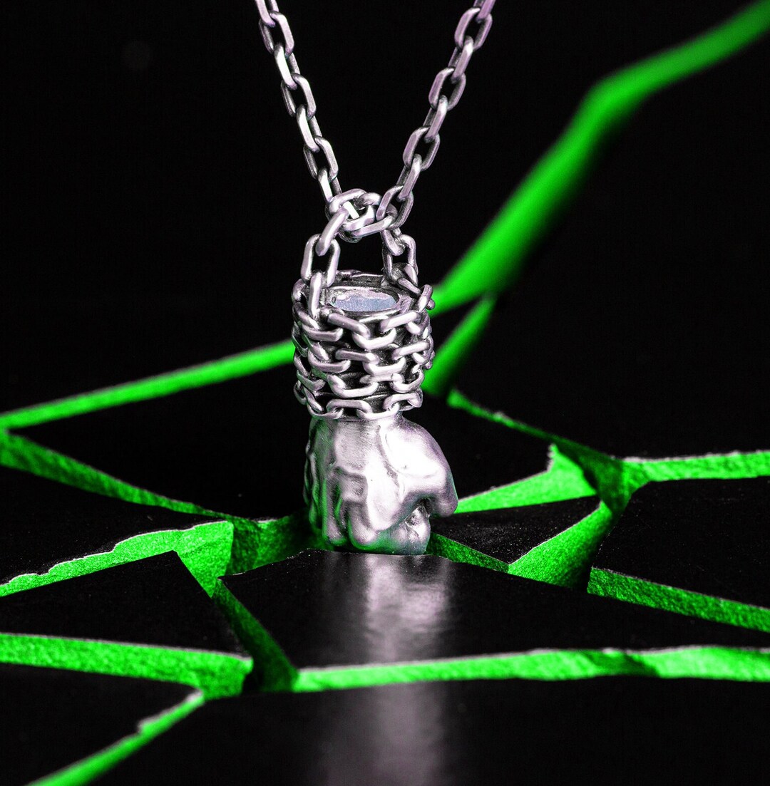 Fist Pendant - Stelring Silver 925 Oxidized Matte Solid Heavy Hulk Hand ...