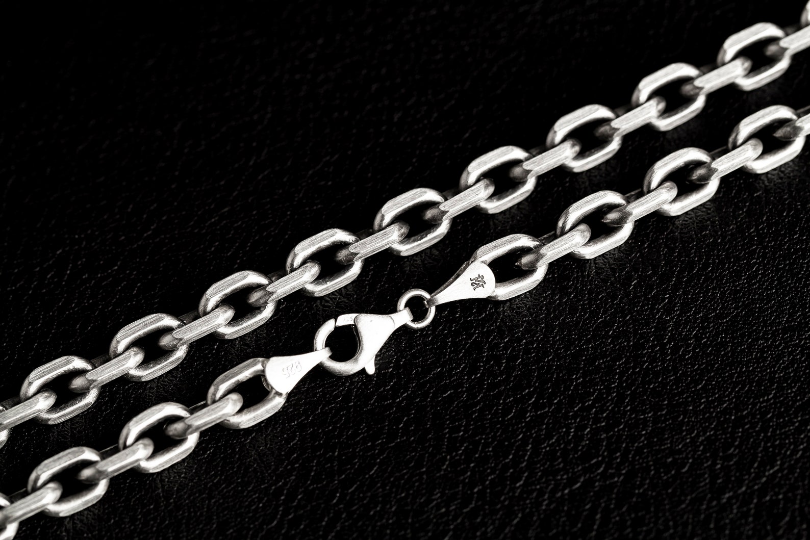 Square Chain Link Necklace 6mm Sterling Silver 925 | Etsy