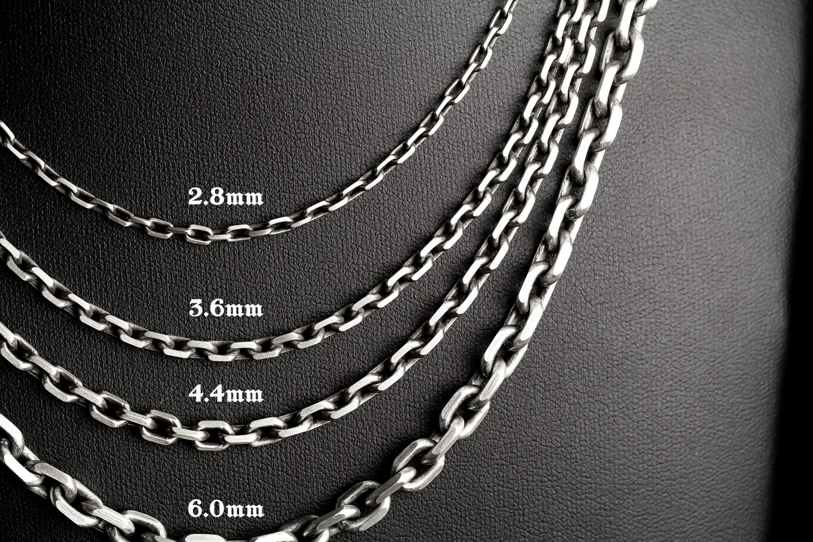 Square Chain Link Necklace 6mm Sterling Silver 925 | Etsy