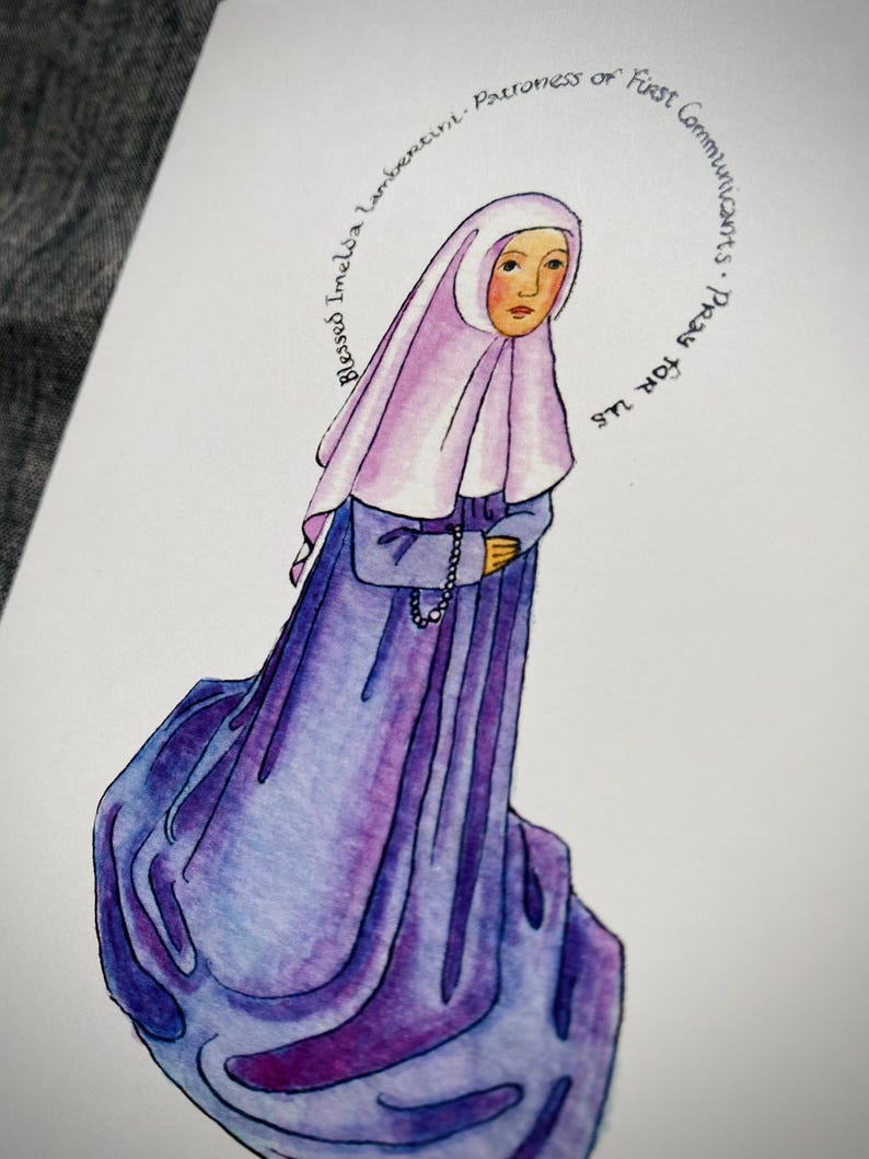 First Holy Communion Card, First Communion for Girl, Blessed Imelda ...