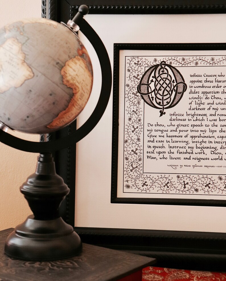 Art Print St. Thomas Aquinas Prayer, Prayer Before Studies, Catholic ...