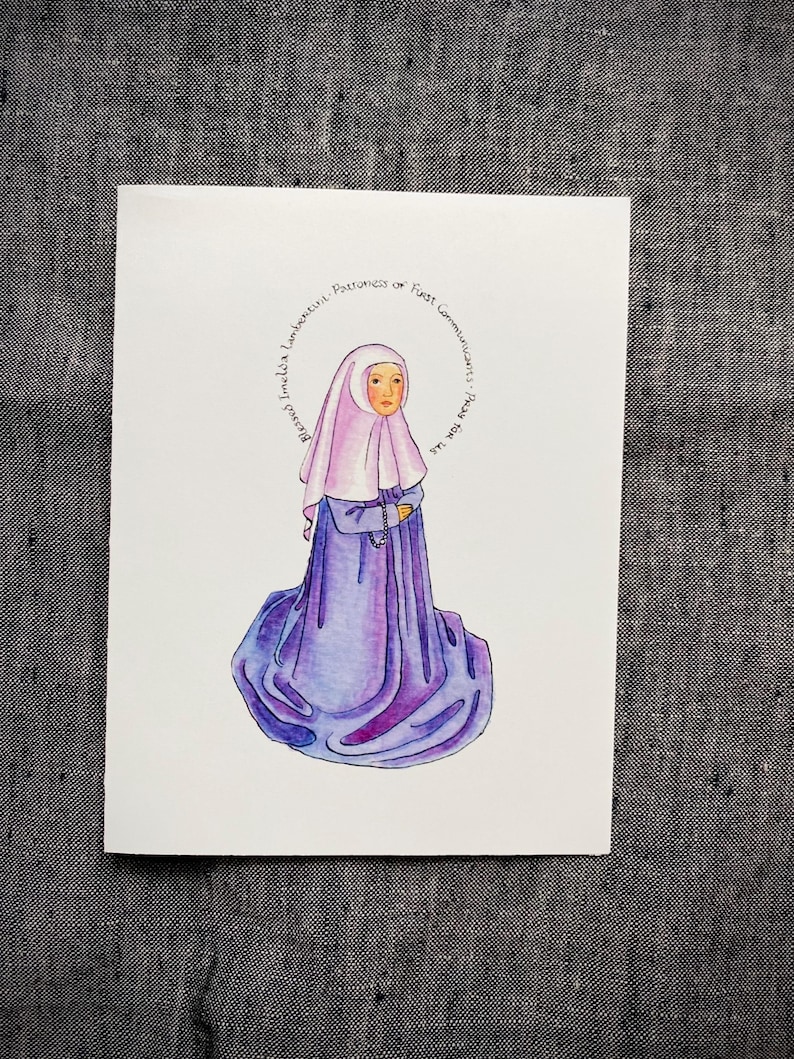First Holy Communion Card, First Communion for Girl, Blessed Imelda ...