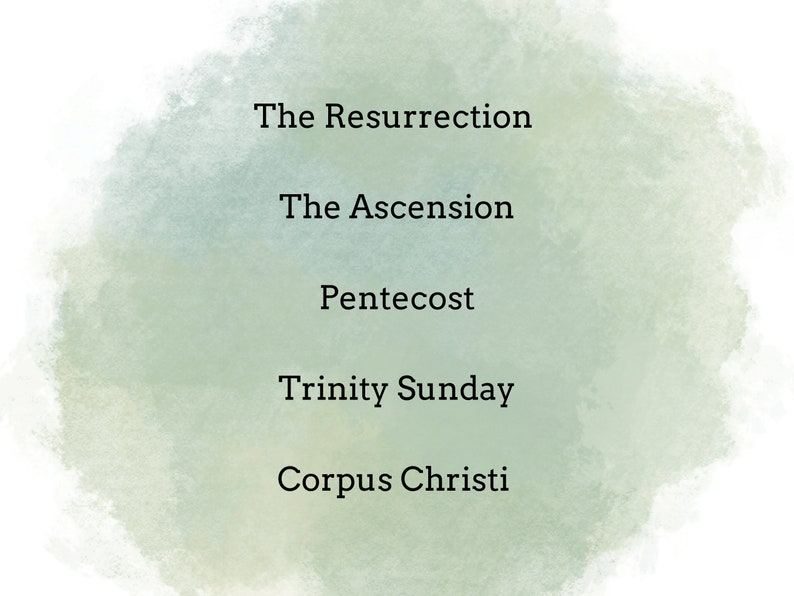 Catholic Coloring Pages for Easter Ascension Pentecost Trinity Sunday ...