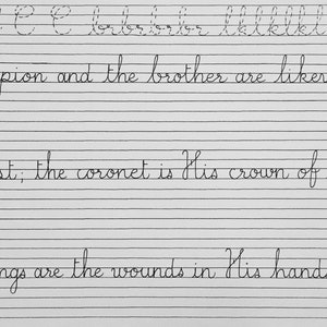 Printable Penmanship Copybook, French Script, Copperplate Tutorial ...
