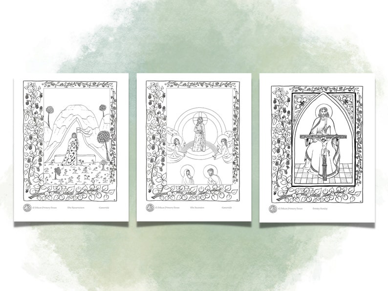 Catholic Coloring Pages for Easter Ascension Pentecost Trinity Sunday ...