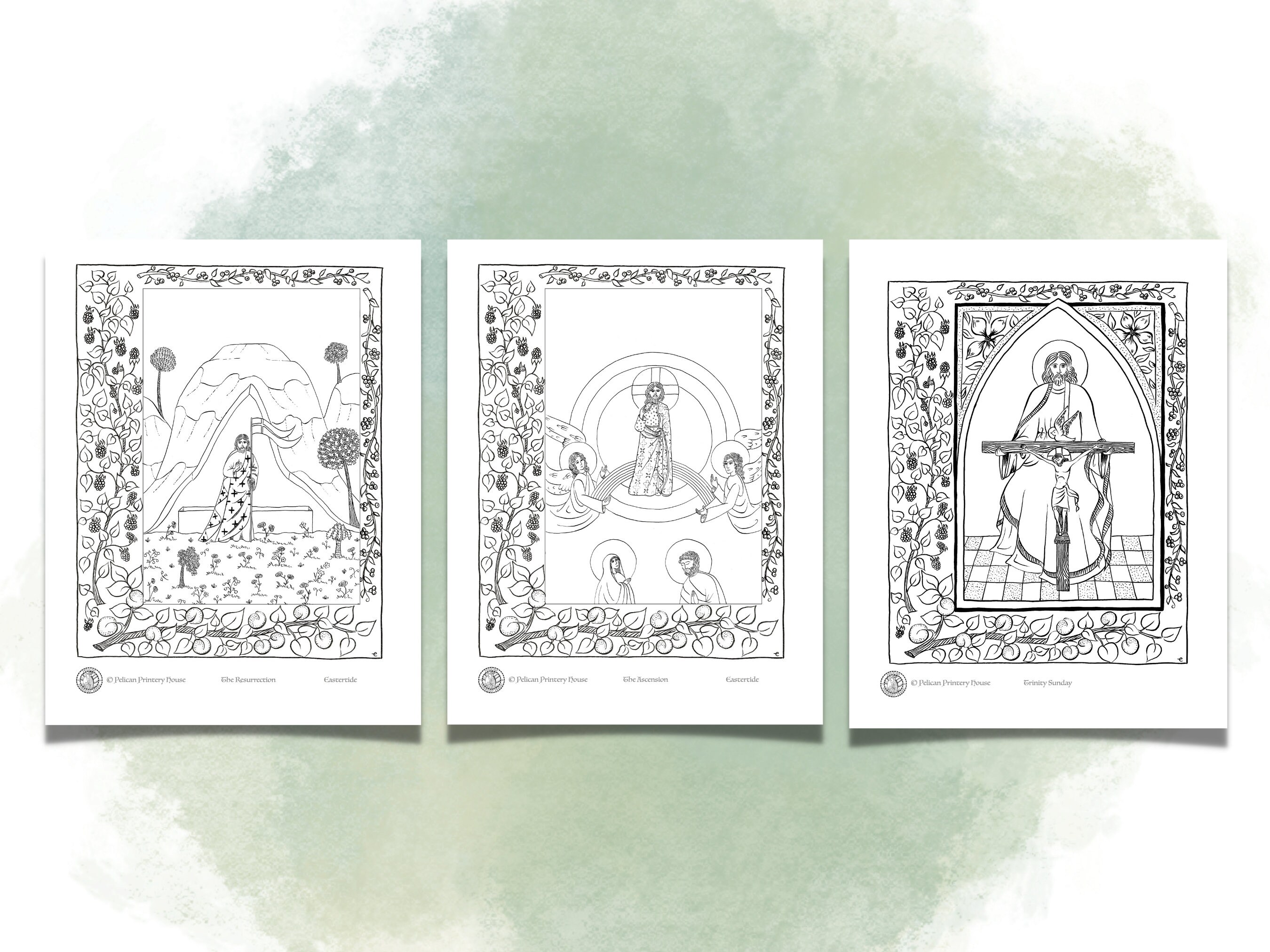 Catholic Coloring Pages for Easter Ascension Pentecost Trinity Sunday ...
