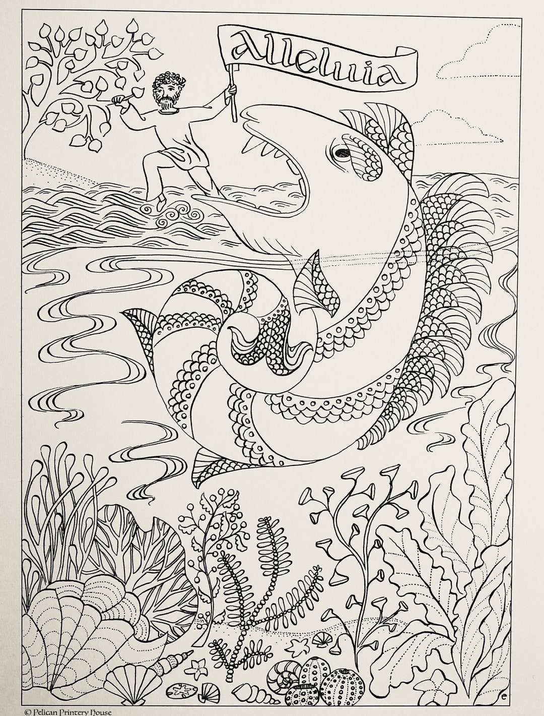 Bury the Alleluia Coloring Page, Easter Basket Coloring Page, Easter ...