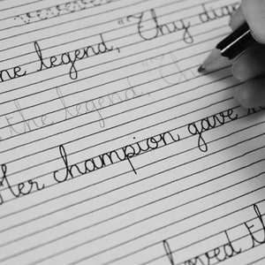 Printable Penmanship Copybook, French Script, Copperplate Tutorial ...