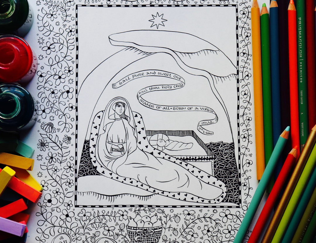Parish Use Catholic Christmas Coloring Pages Twelve Days of - Etsy
