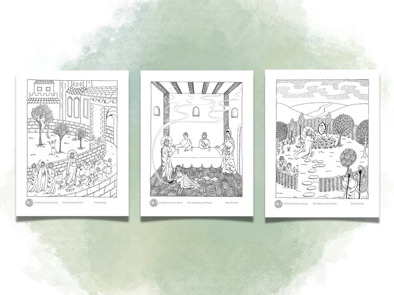 Holy Week Coloring Pages Maundy Thursday Activity Good - Etsy