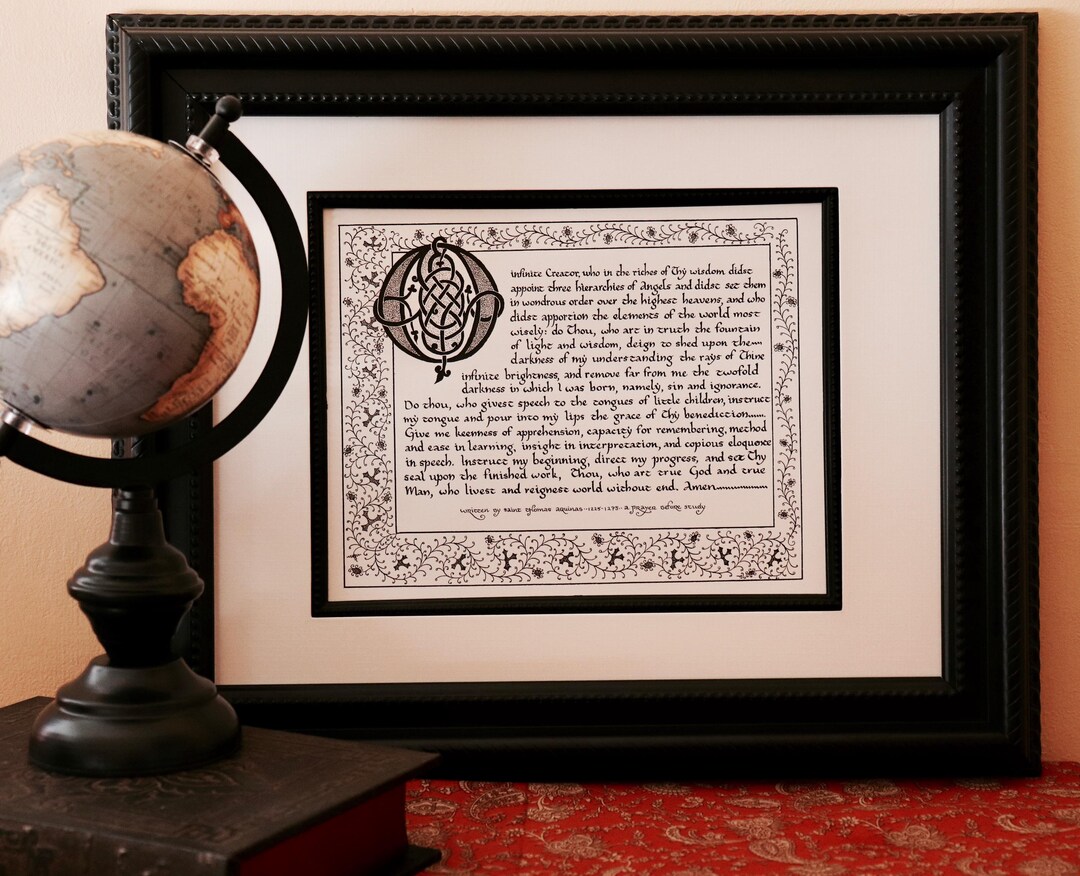 St. Thomas Aquinas Prayer Before Studies | Giclée Art Print ...