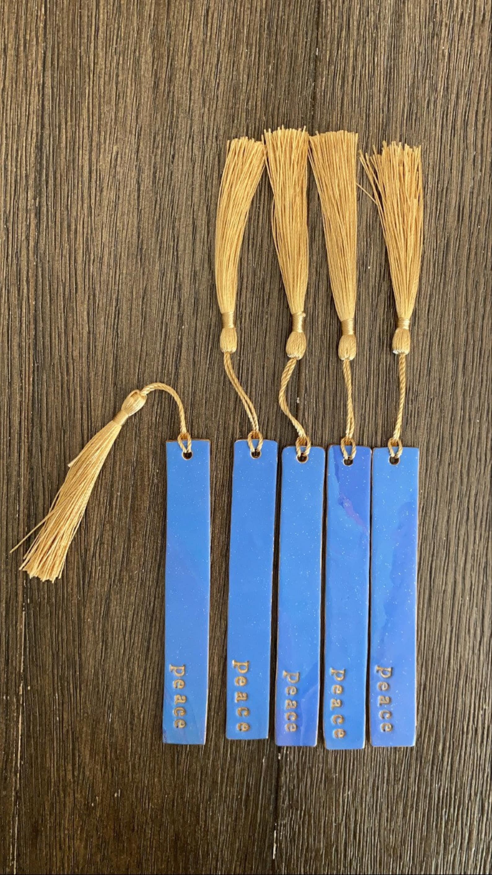 Polymer Clay Bookmarks Peace Positive Word and Message on a Bookmark ...