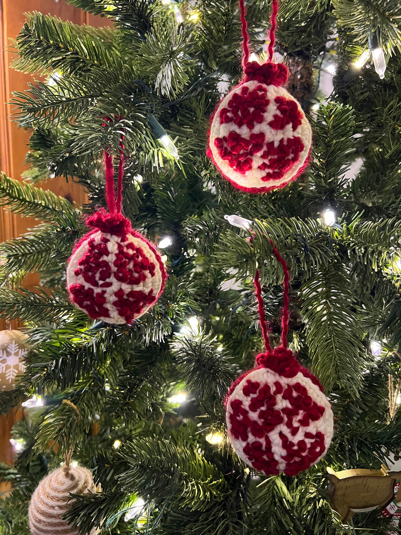Christmas Tree Ornament Armenian Pomegranate Crochet Decoration ...