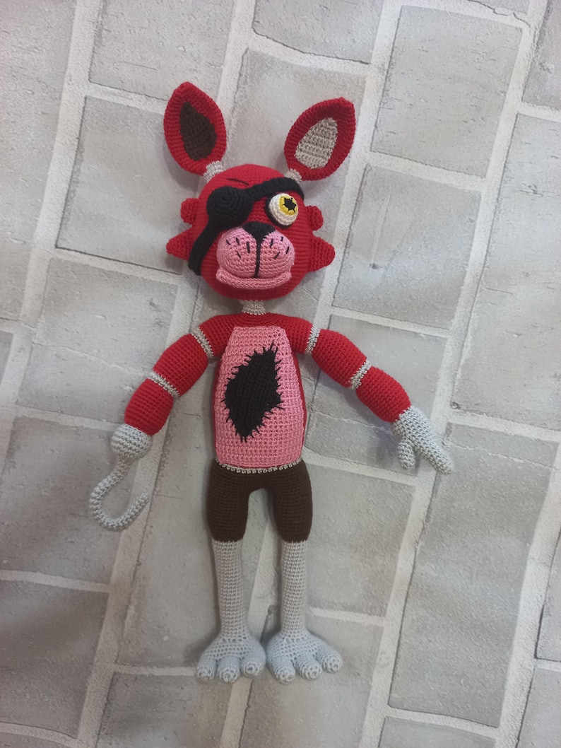 Foxy Animatronic, Crochet Toy, Knitted Toy, Stuffed Toy, Hand Made ...