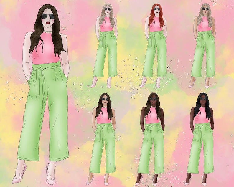 Spring Fling Clip Art: Hand Drawn Digital Artwork Floral - Etsy