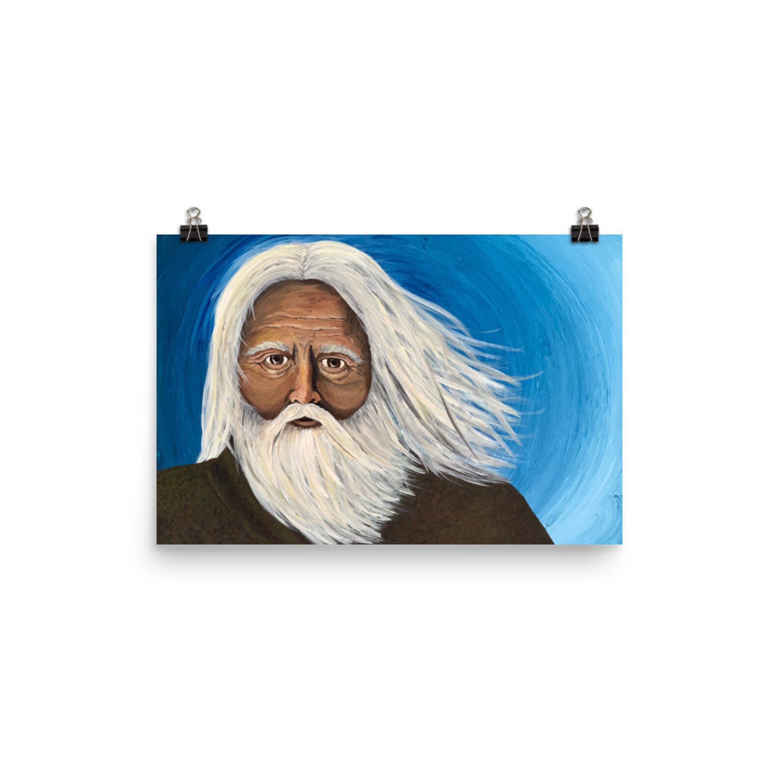 Wise Old Soul Painting Giclée Art Print of Original Spiritual Wizard ...