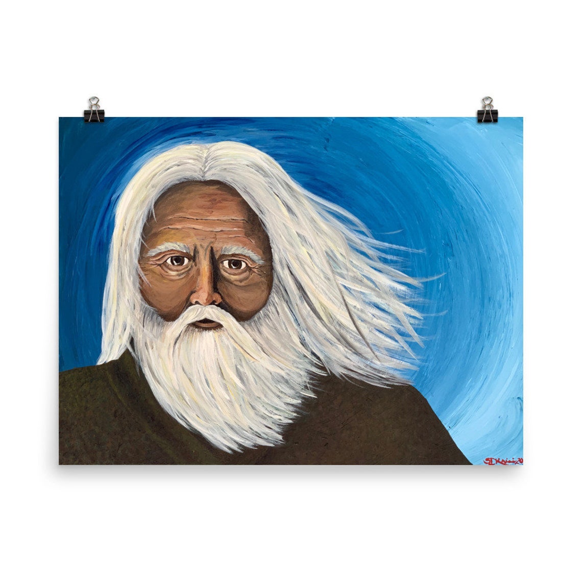 Wise Old Soul Painting Giclée Art Print of Original Spiritual Wizard ...