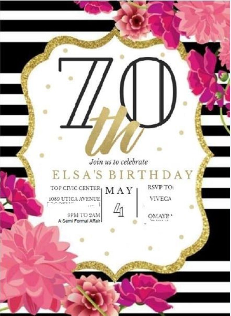 Kate Spade Inspired Party Invitation PDF - Etsy