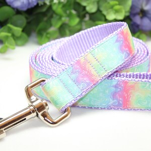 Adjustable Pastel Rainbow Dog Collar Available in 4 Sizes, Pink Dog ...