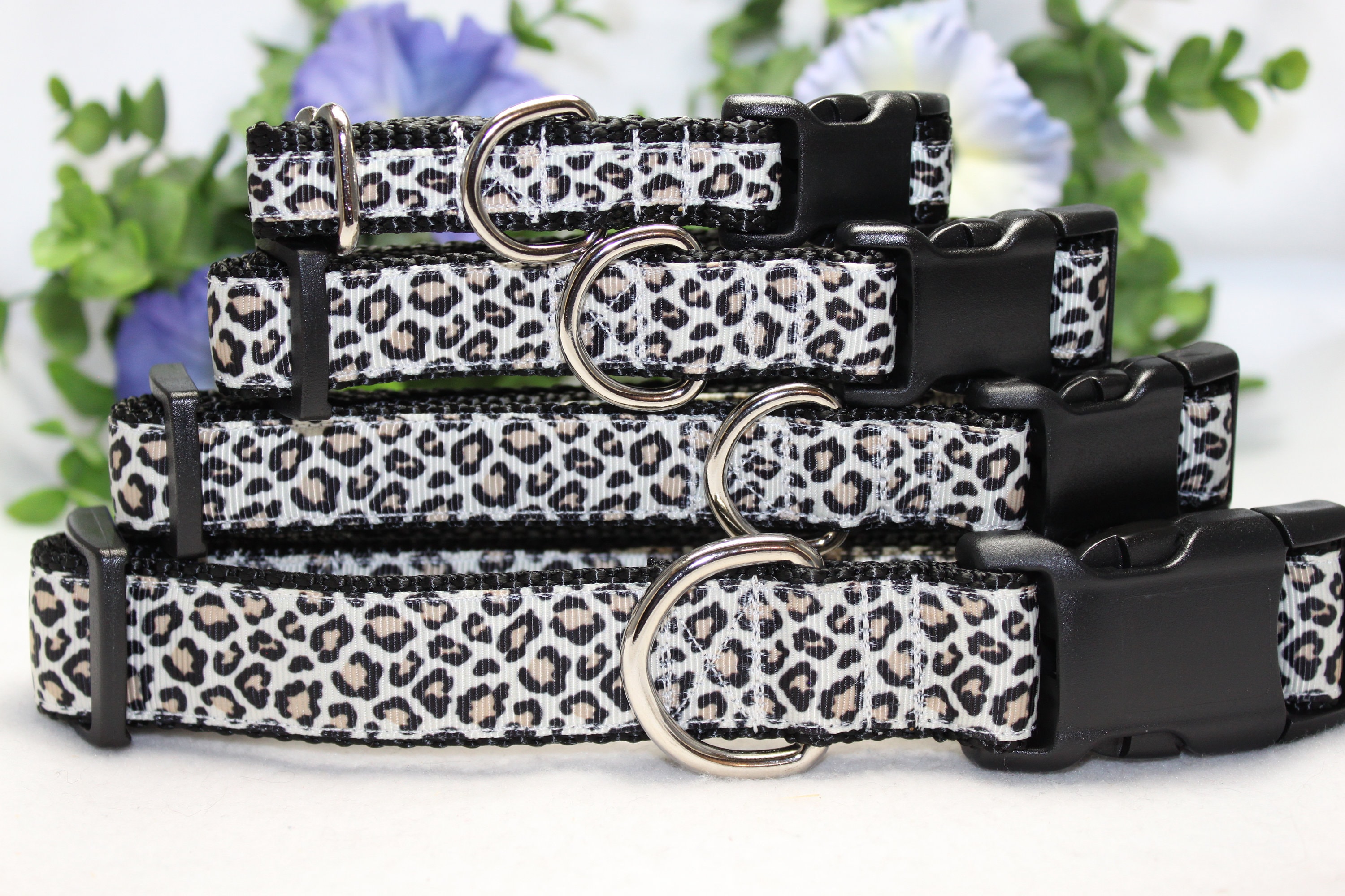 Adjustable Leopard Print Collar Available in 4 Sizes/ Black | Etsy