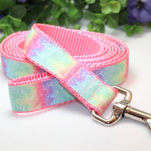 Adjustable Pastel Rainbow Dog Collar Available in 4 Sizes, Pink Dog ...