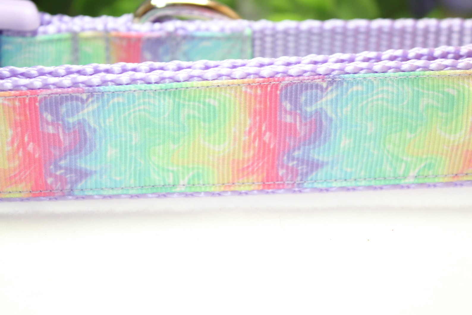 Adjustable Pastel Rainbow Dog Collar Available in 4 Sizes, Pink Dog ...