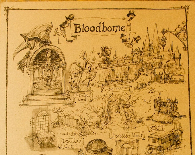 Map of Bloodborne - Etsy
