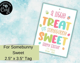 Printable Treat for Someone Sweet Easter Gift Tag, Easter Basket Gift ...