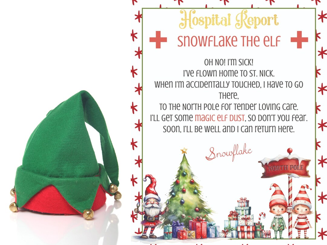 EDITABLE Elf Sick Letter Printable Christmas Adopt-an-elf - Etsy UK