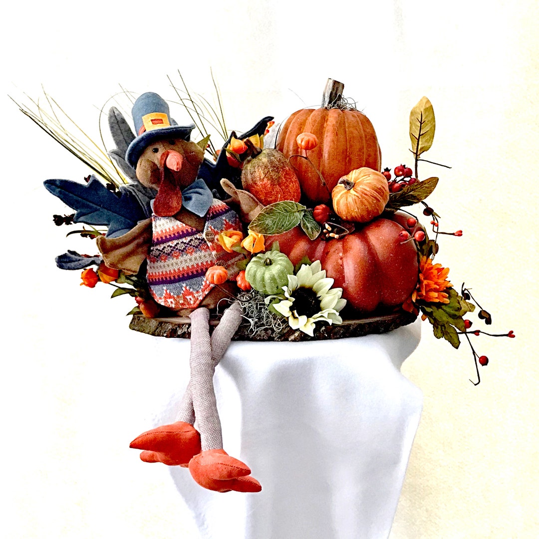 Fall Turkey Centerpiece, Fall Centerpiece, Rustic Centerpiece - Etsy