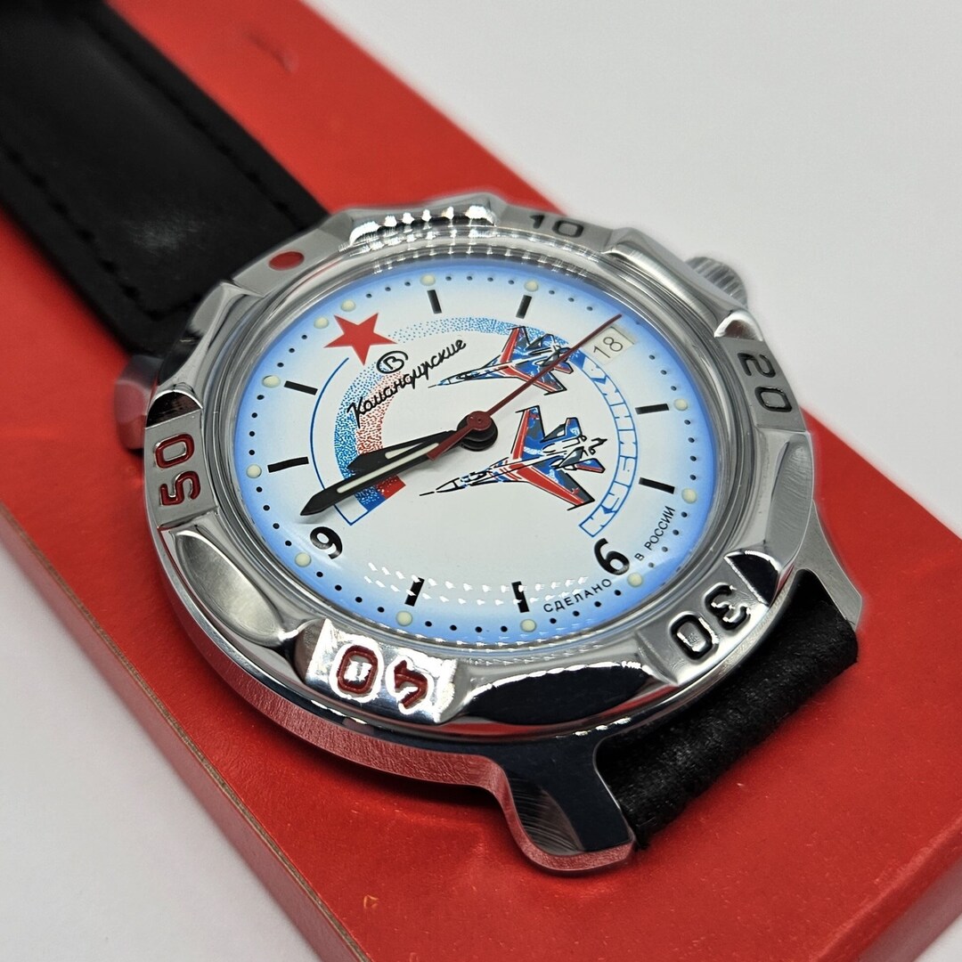 Vostok Komandirskie 2414 Fighter Aircraft MIG 811066 Brand New Men's ...