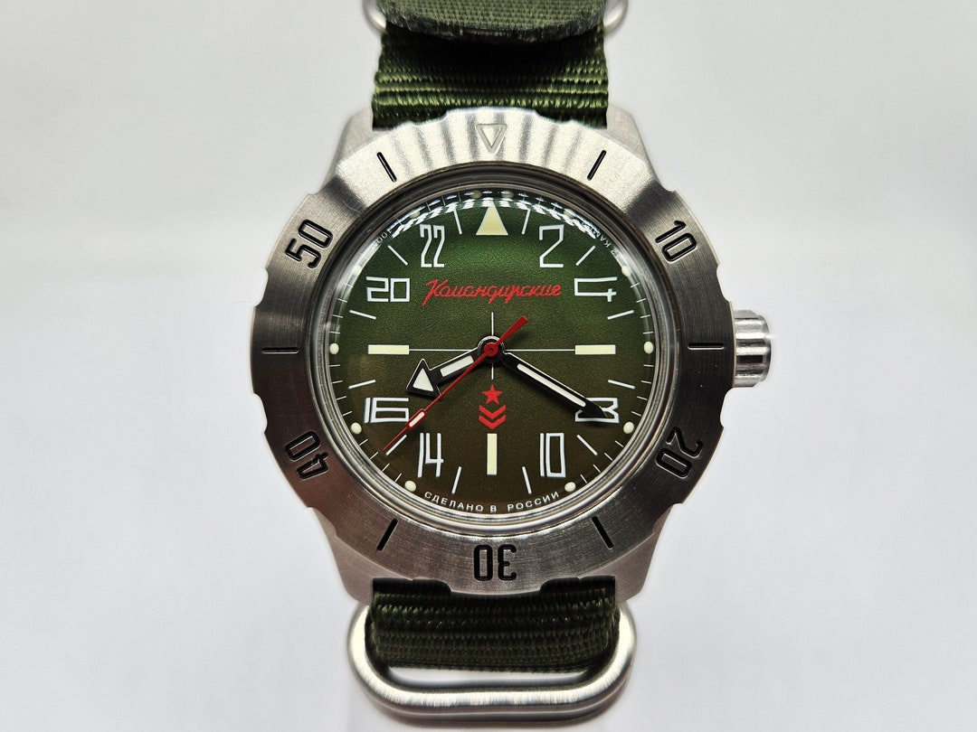 Vostok Komandirskie Sniper 2431 24h 24 Hour Scale Dial Polar 350645 ...