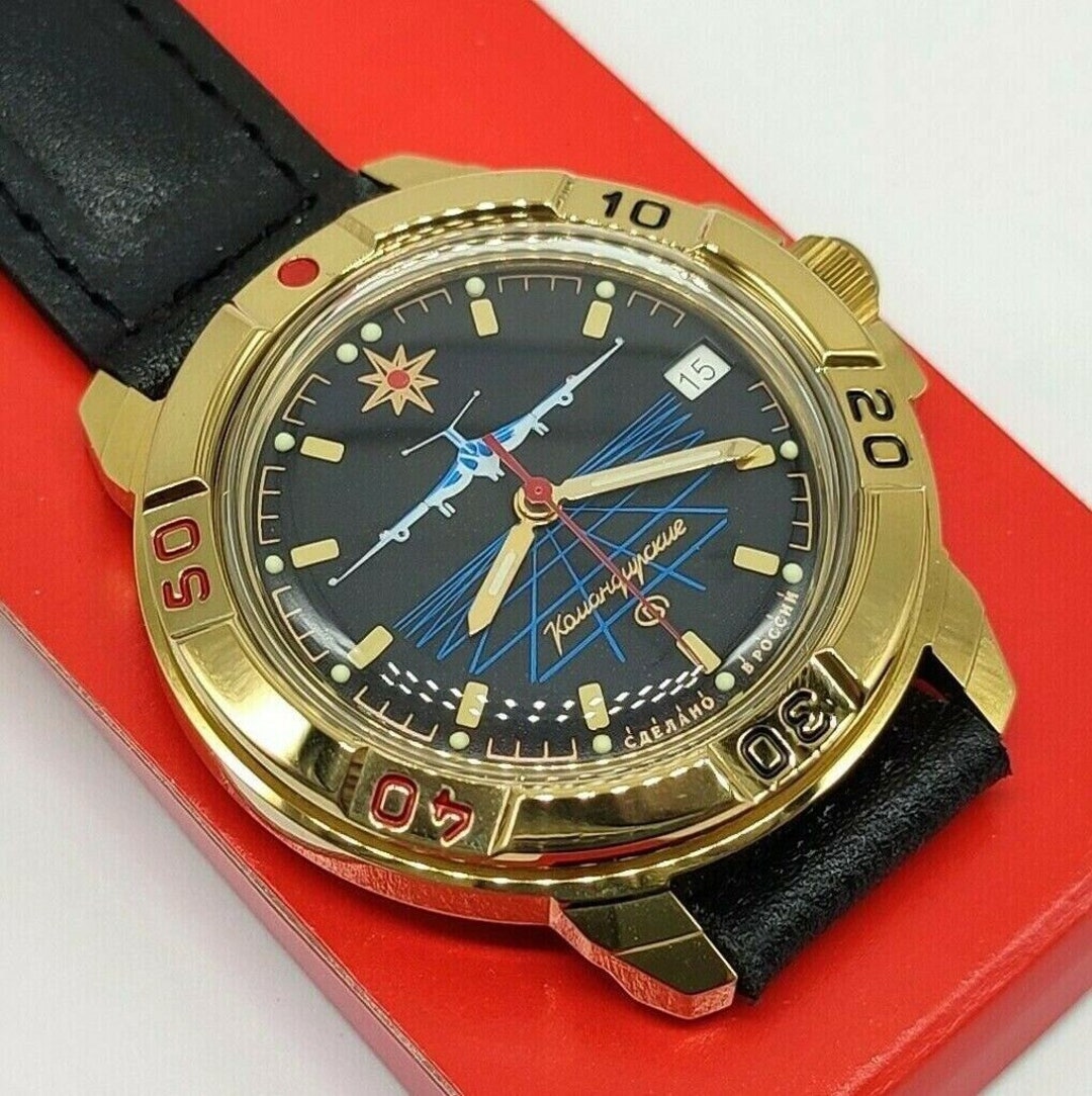 Vostok Komandirskie 2414 Airplane Civil Aviation 439499 New - Etsy