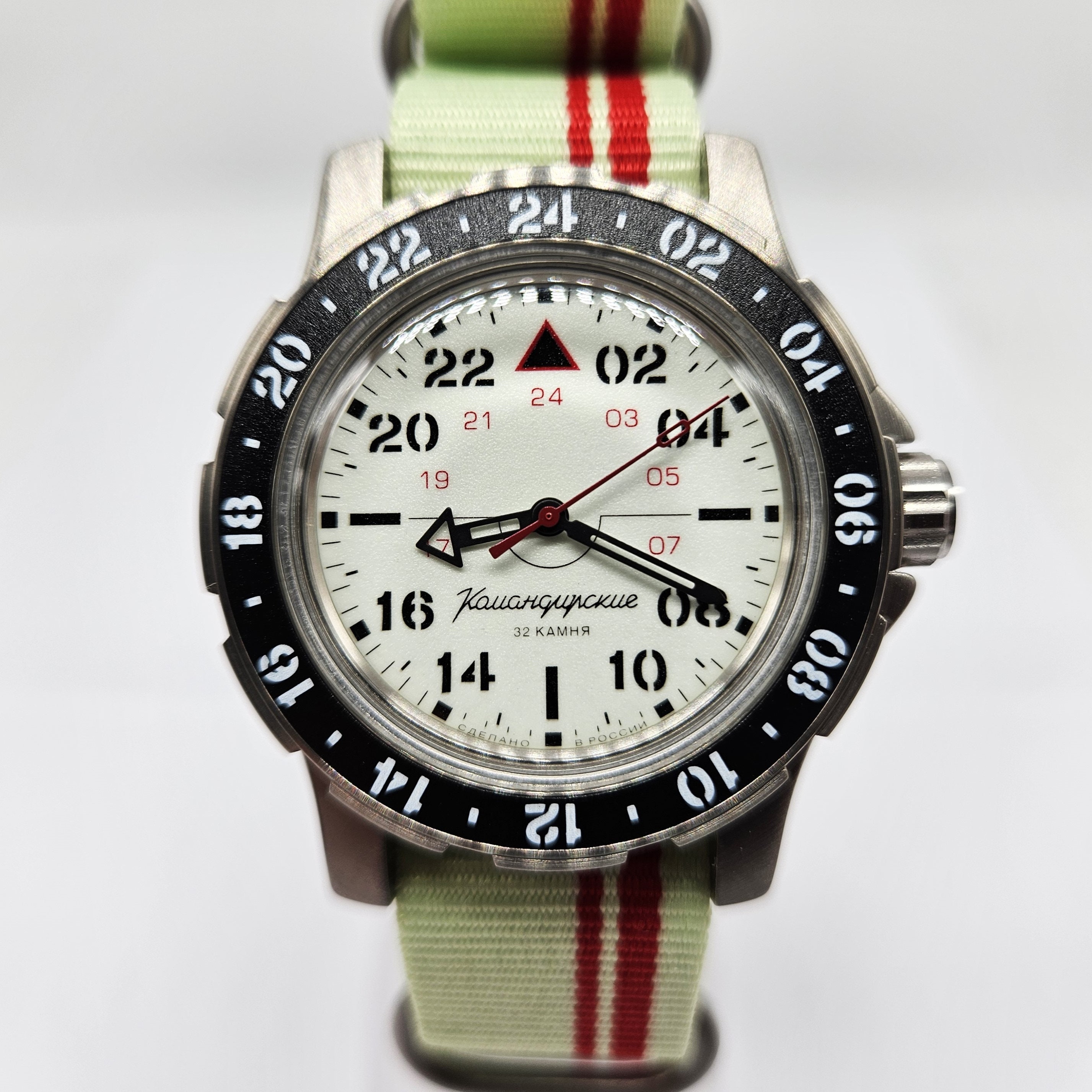 Vostok Komandirskie Sniper 2431 24 Hour Scale Full Luminescent Dial ...
