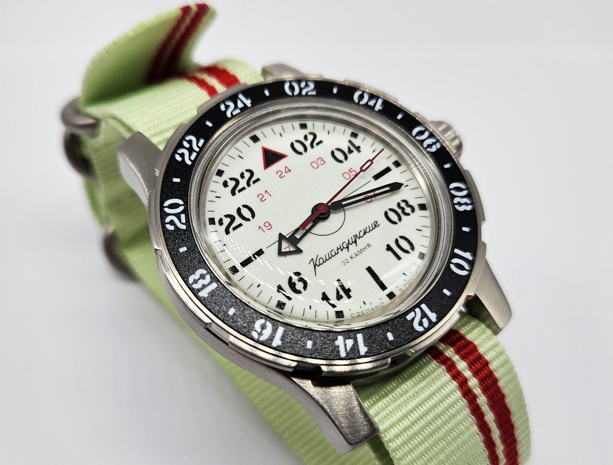 Vostok Komandirskie Sniper 2431 24 Hour Scale Full Luminescent Dial ...