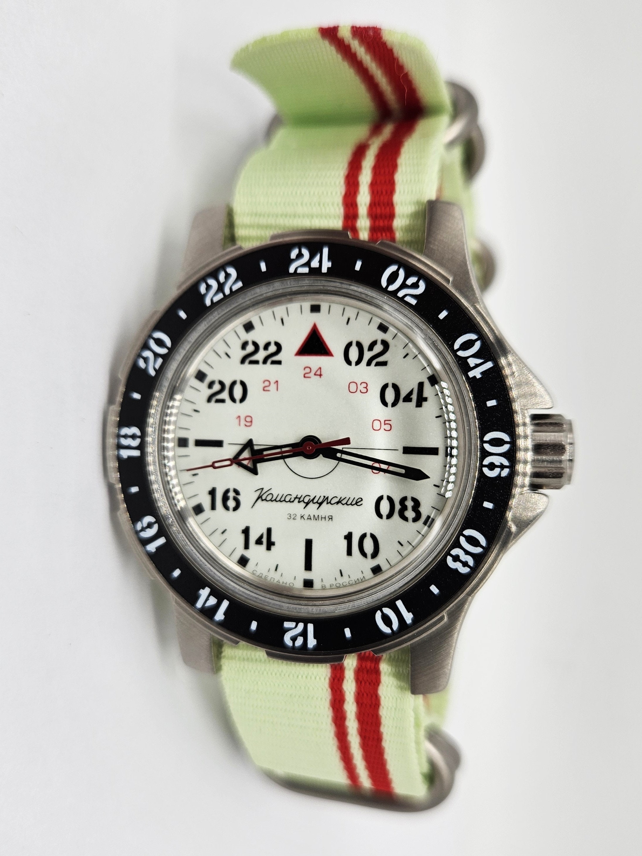 Vostok Komandirskie Sniper 2431 24 Hour Scale Full Luminescent Dial ...