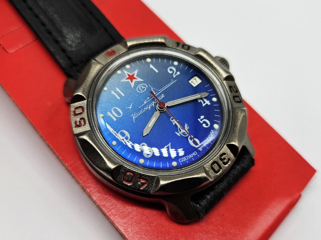 Vostok Komandirskie 2414 U-boat Submarine 816289 New Titanium Plated ...
