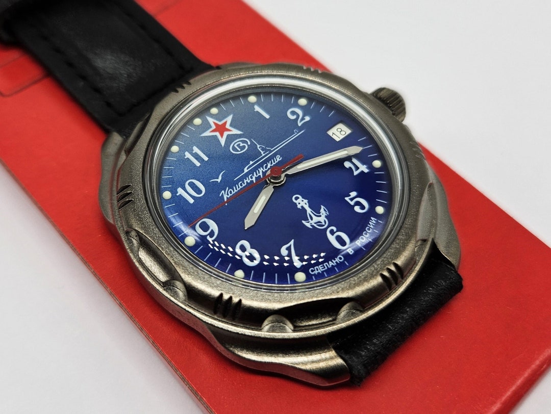 Vostok Komandirskie 2414 U-boat Submarine 216289 New Titanium Plated ...