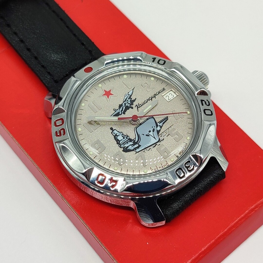Vostok Komandirskie 2414 Fighter Aircrafts MIG Gray Dial 811402 Brand ...
