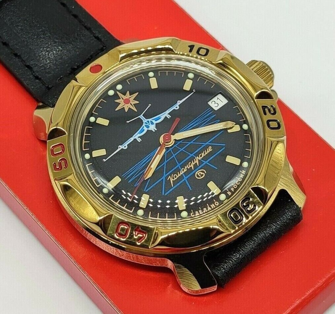 Vostok Komandirskie 2414 Airplane Civil Aviation Pilot 819499 Brand New ...