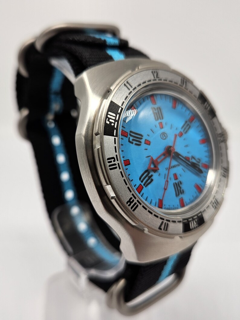 Vostok Amphibia Pripyat Chernobyl Nuclear Disaster 16033B Blue Full ...
