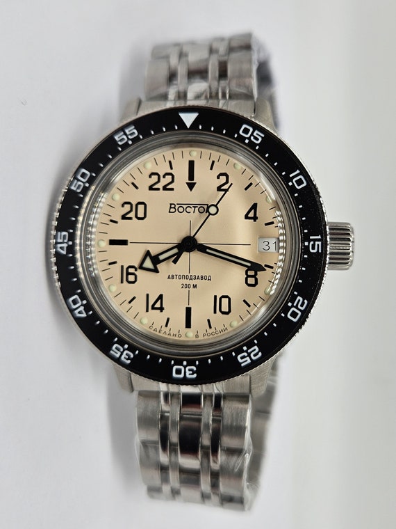 Vostok Amphibia 2431 24h 24 hour scale dial Polar Bei… - Gem