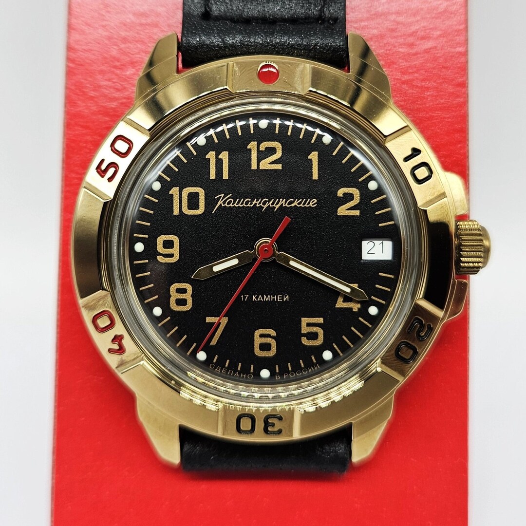 Vostok Komandirskie Classic 2414 Gold & Black 43985B Brand New Men's ...